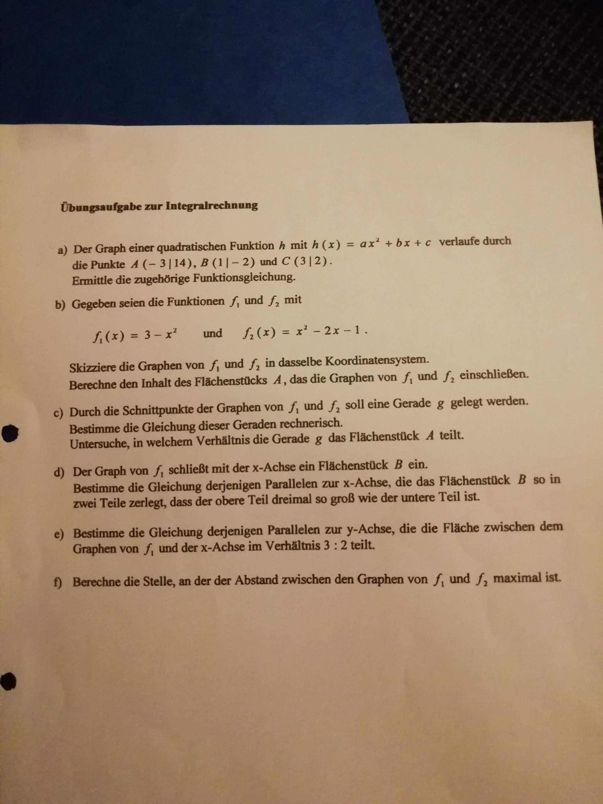 Flächeninhalt eines Graphen mit einer Parallelen zur X-Achse teilen ...