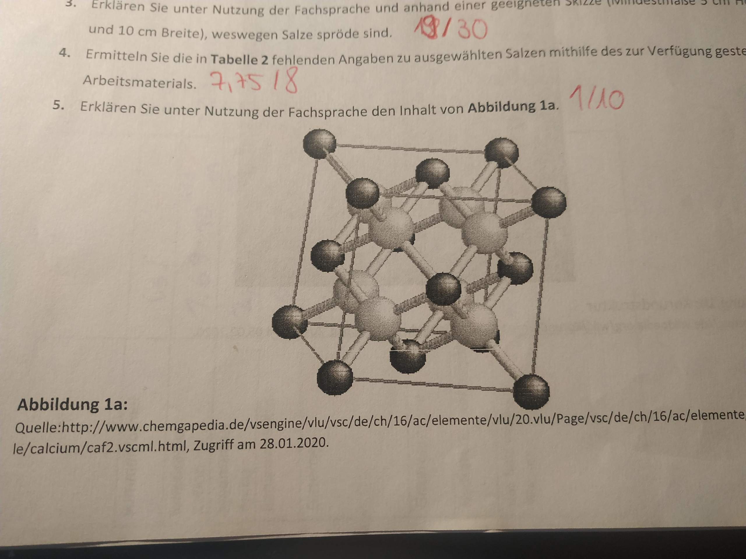 Flourit Typ Ionengitter? (Physik, Chemie, Naturwissenschaft)