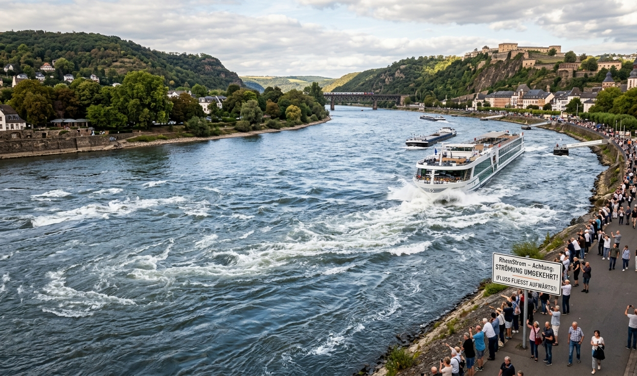 Fluss fließt plötzlich in entgegengesetzte Richtung? Wie nah müsste der ...