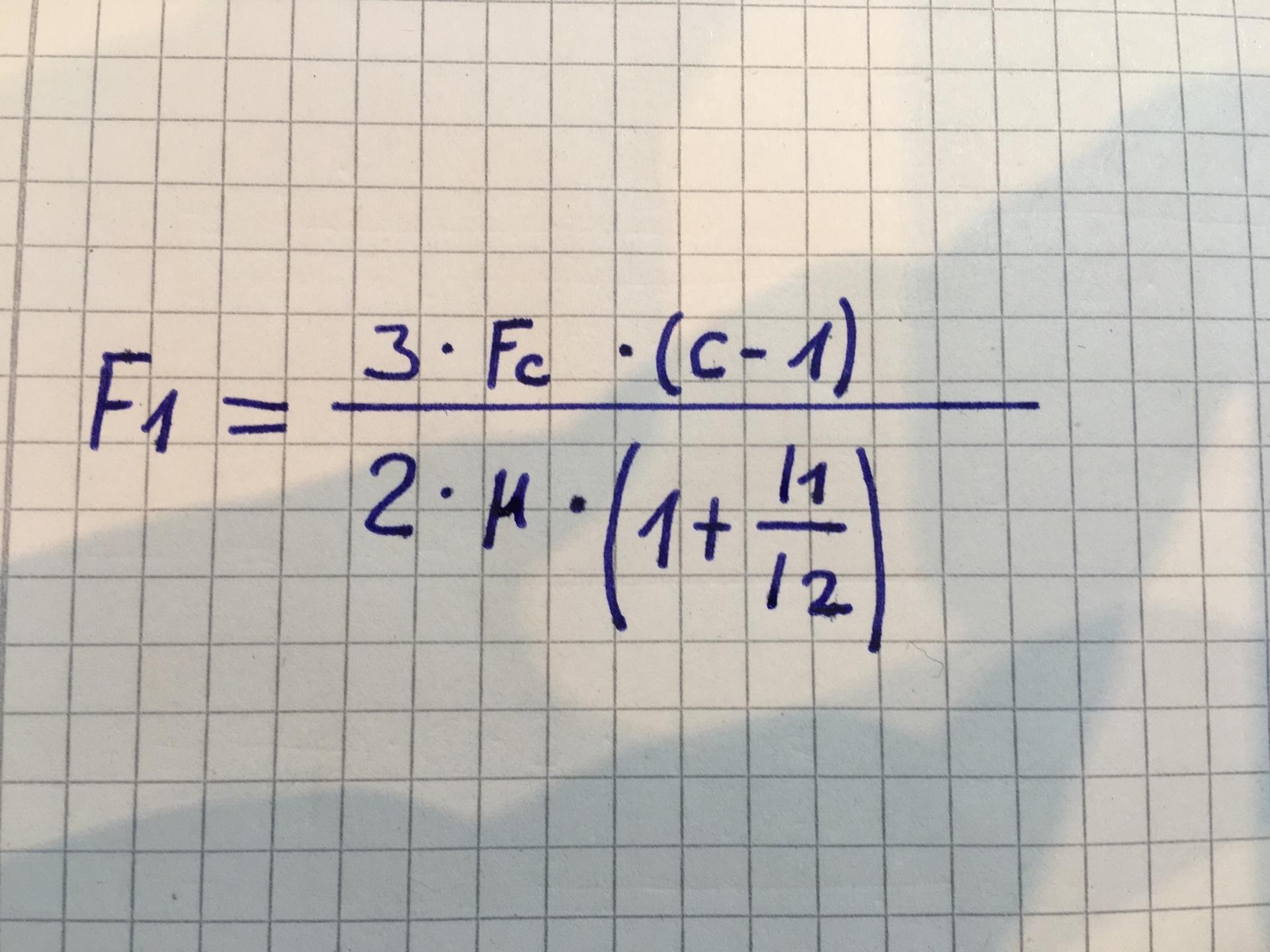 Formel umstellen nach Fc, l1,l2? (Computer, Schule, Mathematik)
