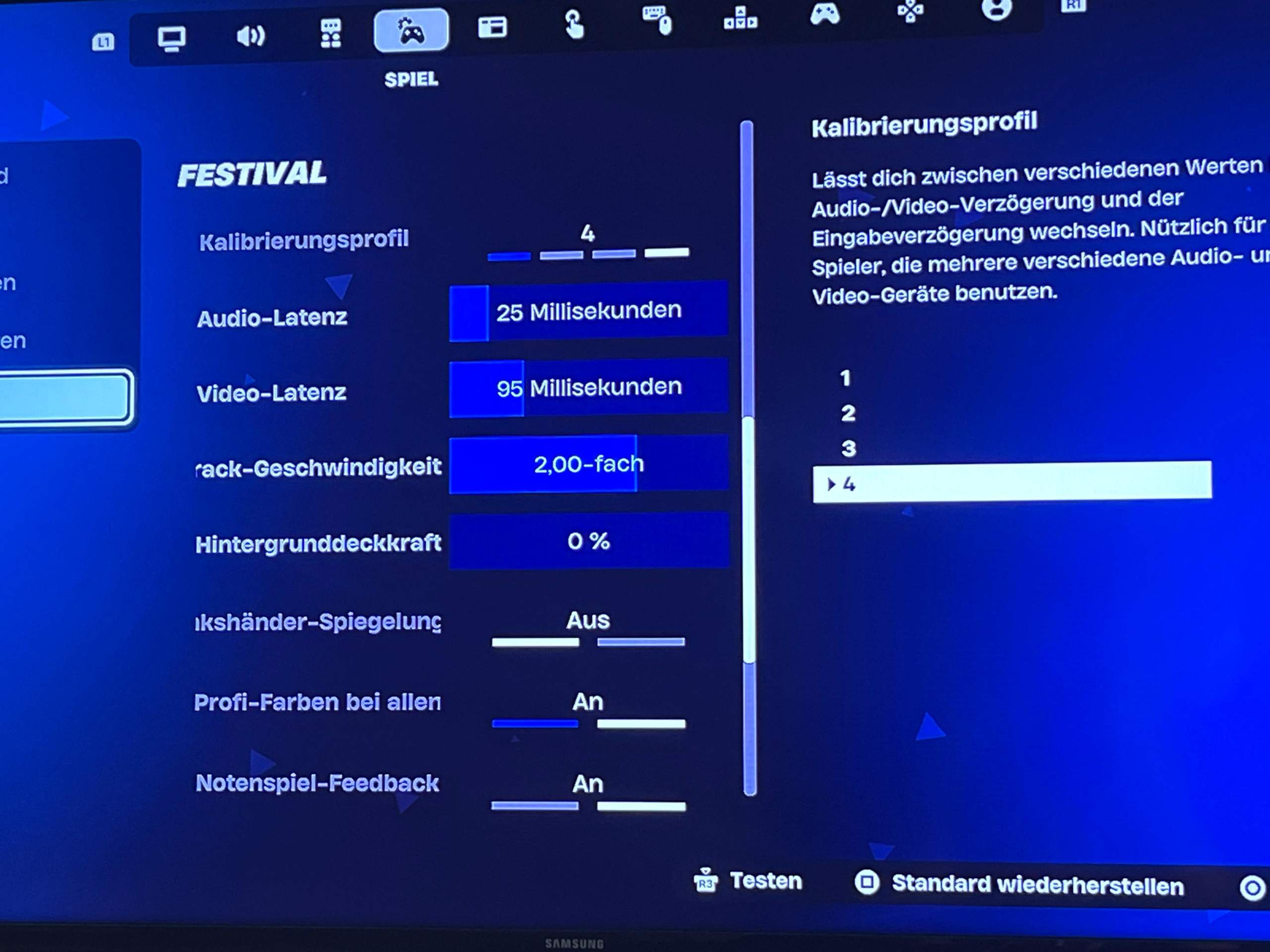 Fortnite festival settings? (PlayStation, PlayStation 5, Controller)