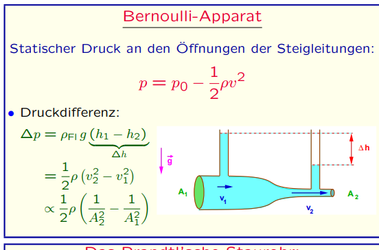 Frage zur Bernoulli-Gleichung? (Schule, Physik, Studium)