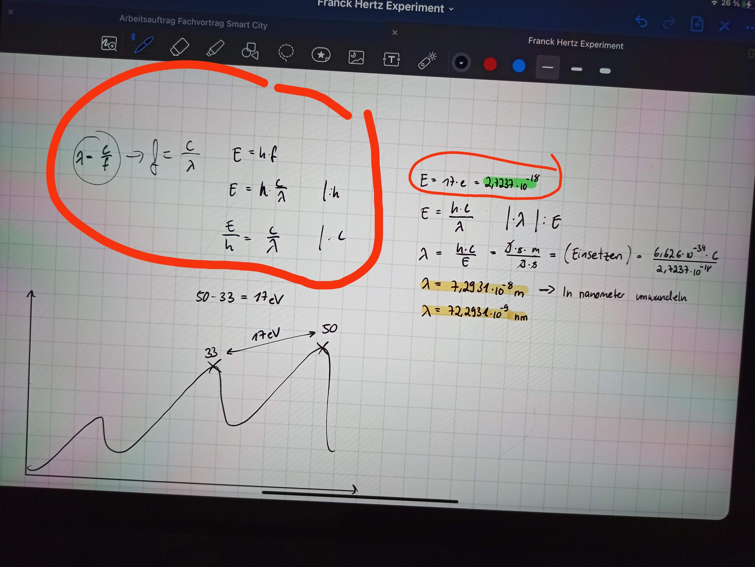 Franck Hertz Experiment physik? (Mathematik, Formel, Licht)