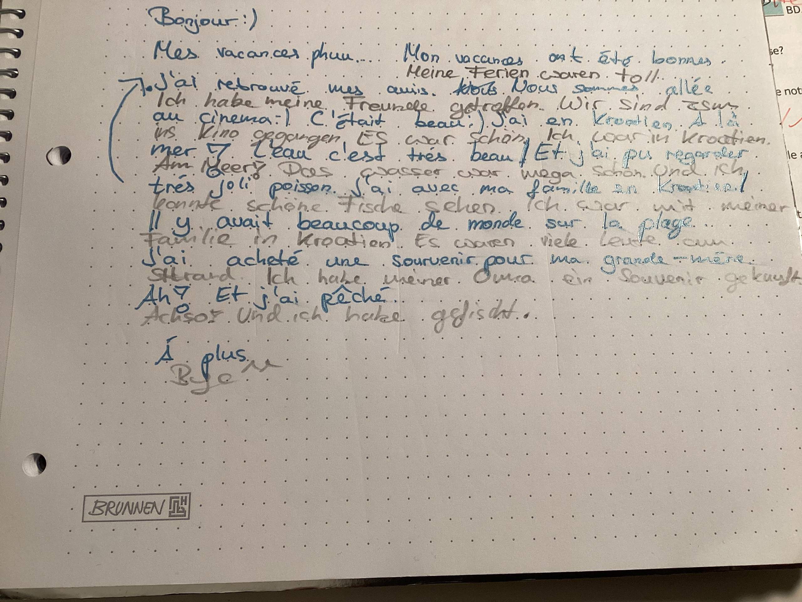 Franz text korrigieren? (Lernen, Grammatik, Hausaufgaben)