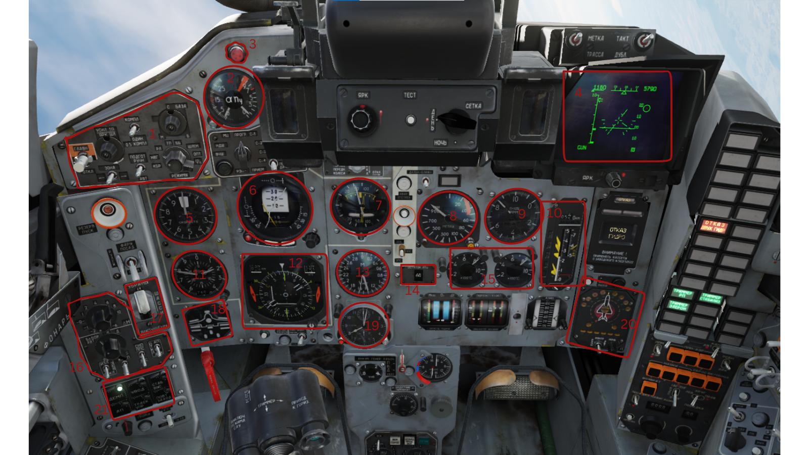 Für was ist dieses Panel bei der Mig-29 in DCS? (PC, Dcs world)