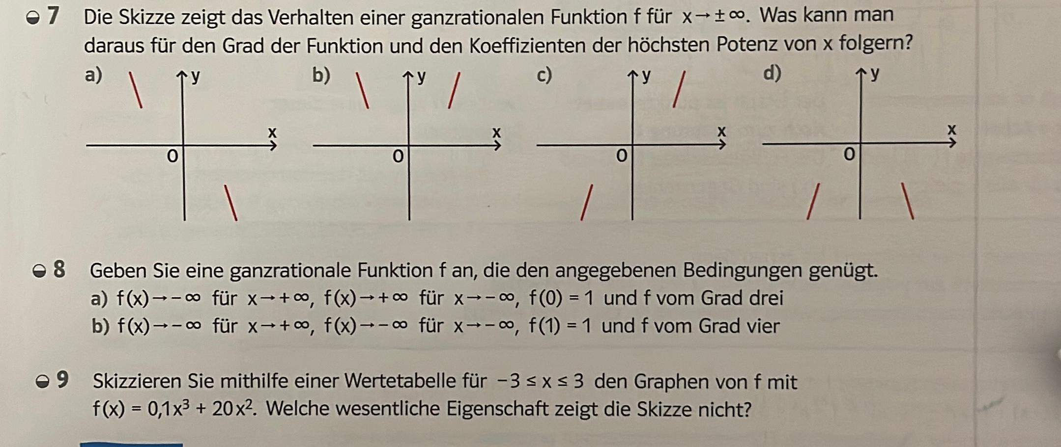 Funktionen und ihre Graphen Aufgaben Hilfe? (Funktion, Gleichungen ... Funktionen und ihre Graphen Aufgaben Hilfe? (Funktion, Gleichungen ...