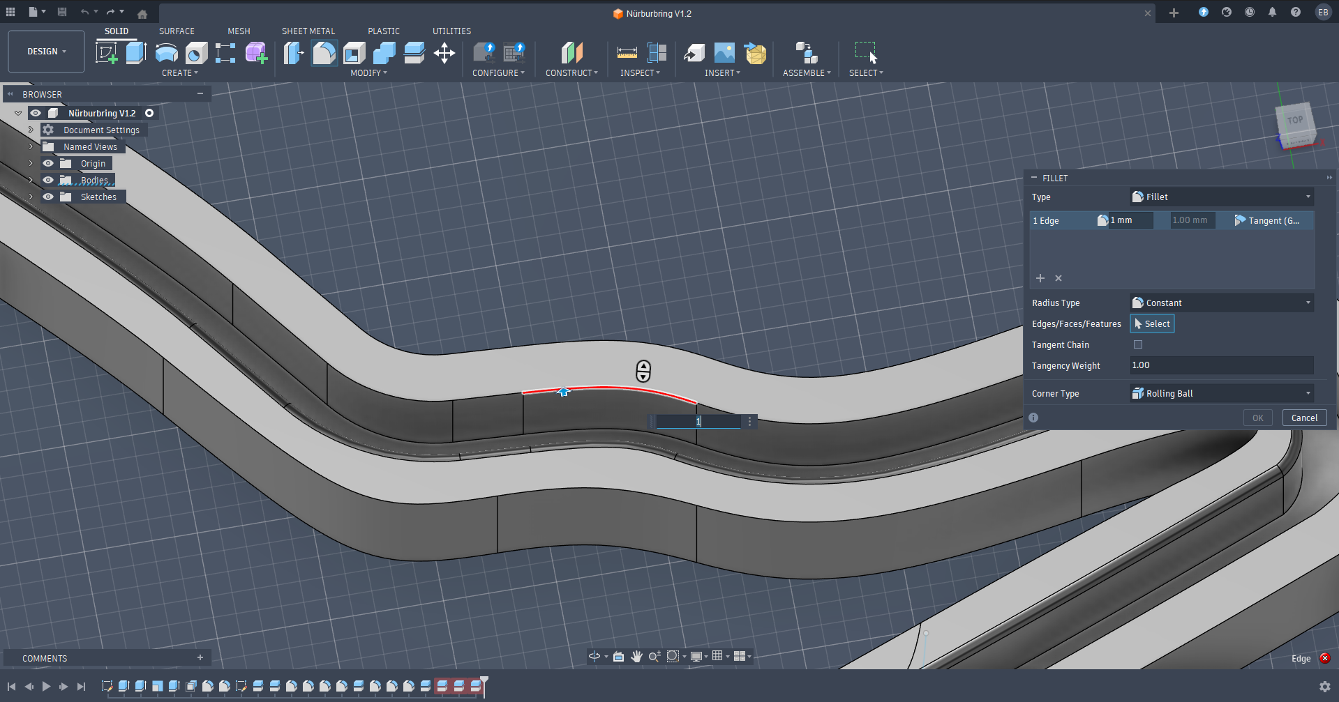 Fusion 360 fillet fehler? (Windows, Fehlermeldung, CAD)