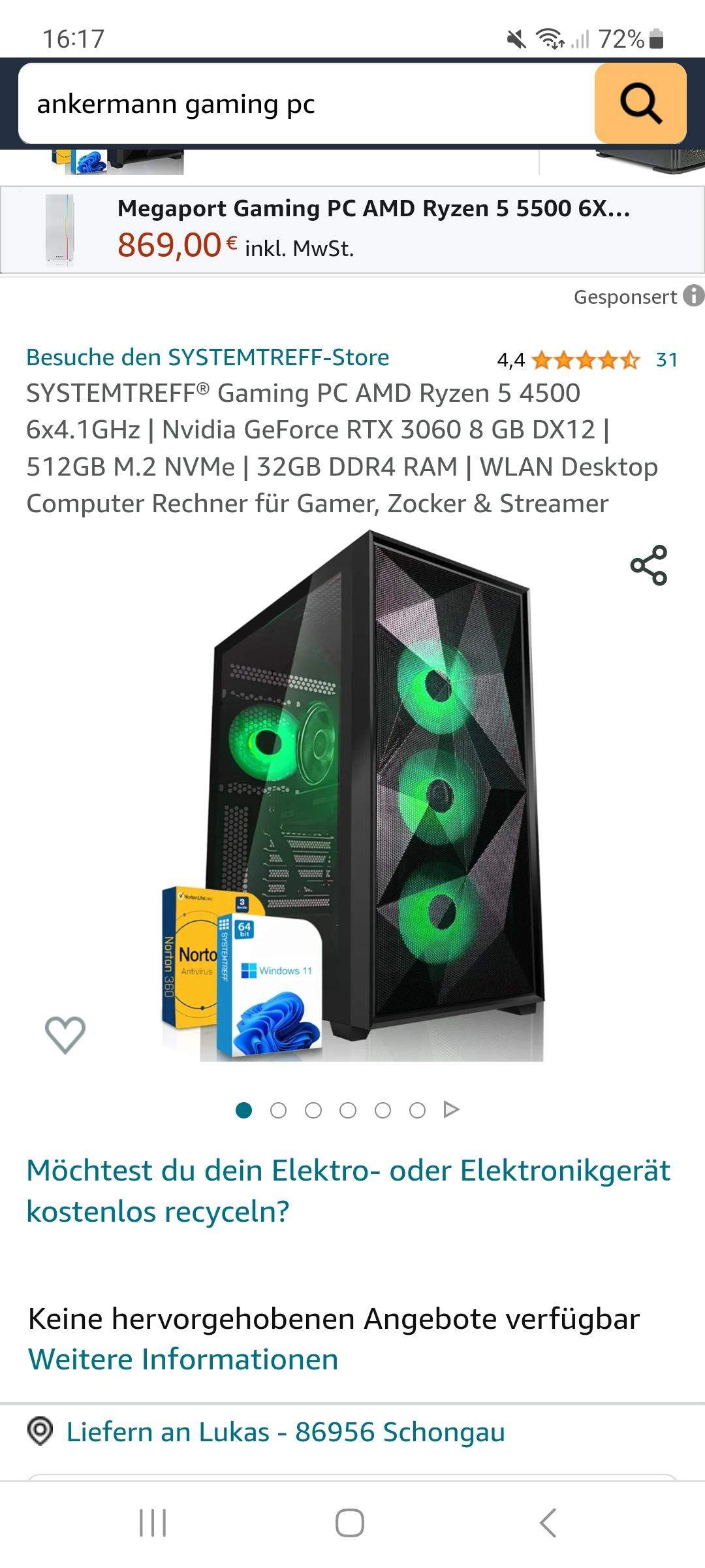 Gaming pc amazon okay?