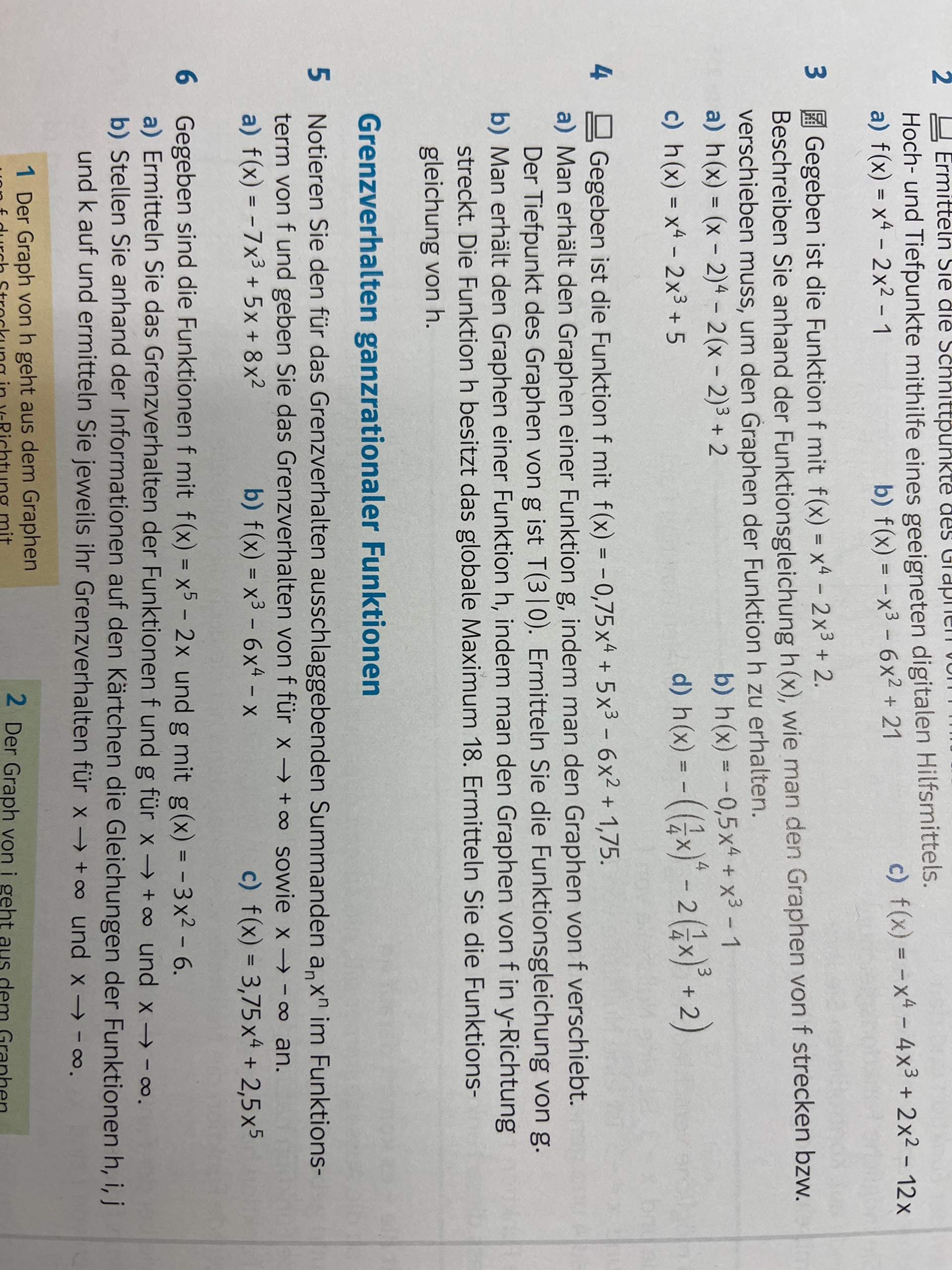 Ganzrationale Funktion? (rechnen, Gleichungen, Funktionsgleichung)