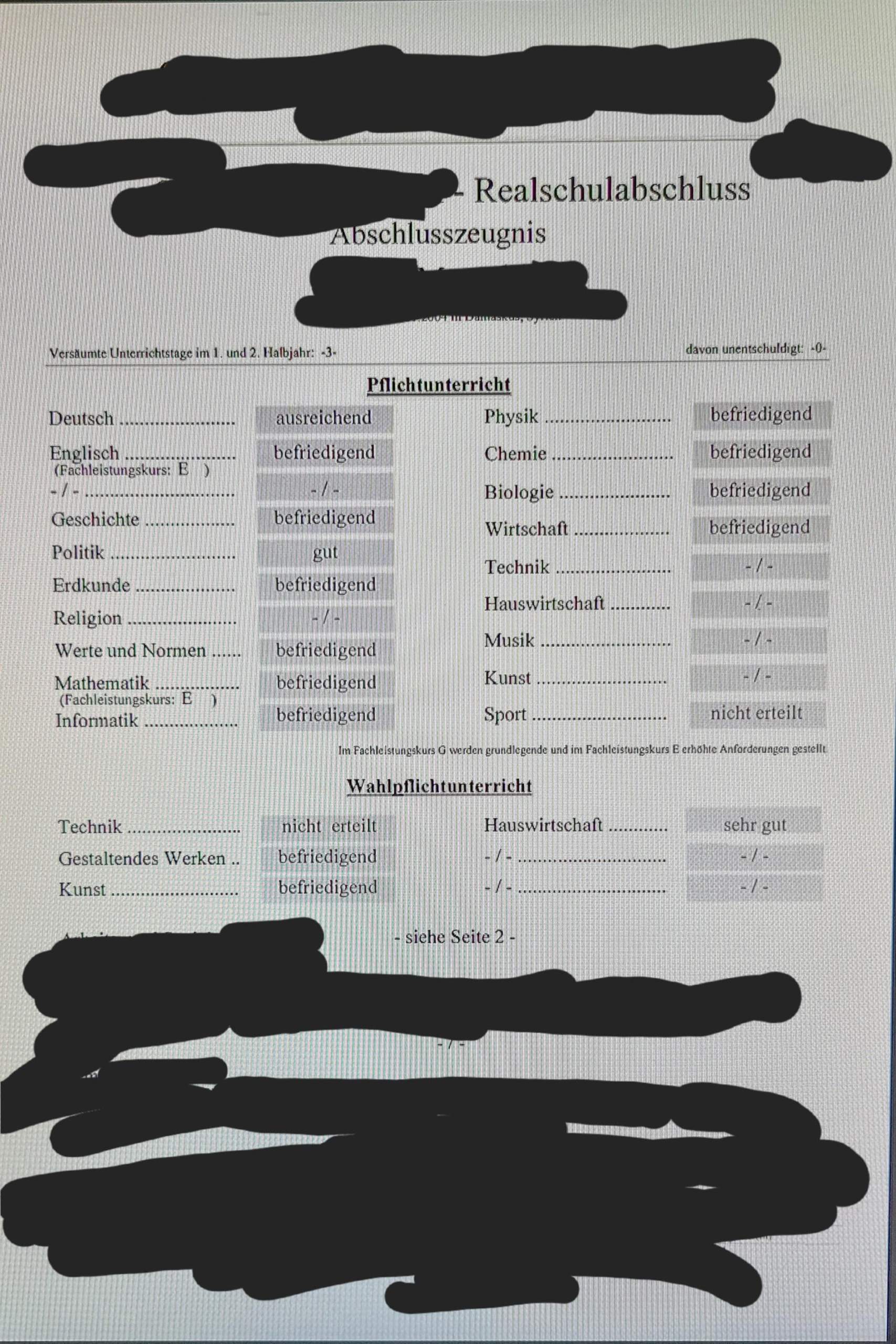 gefälschtes Zeugnis kann man erwischen? (Schule, Ausbildung, Noten)