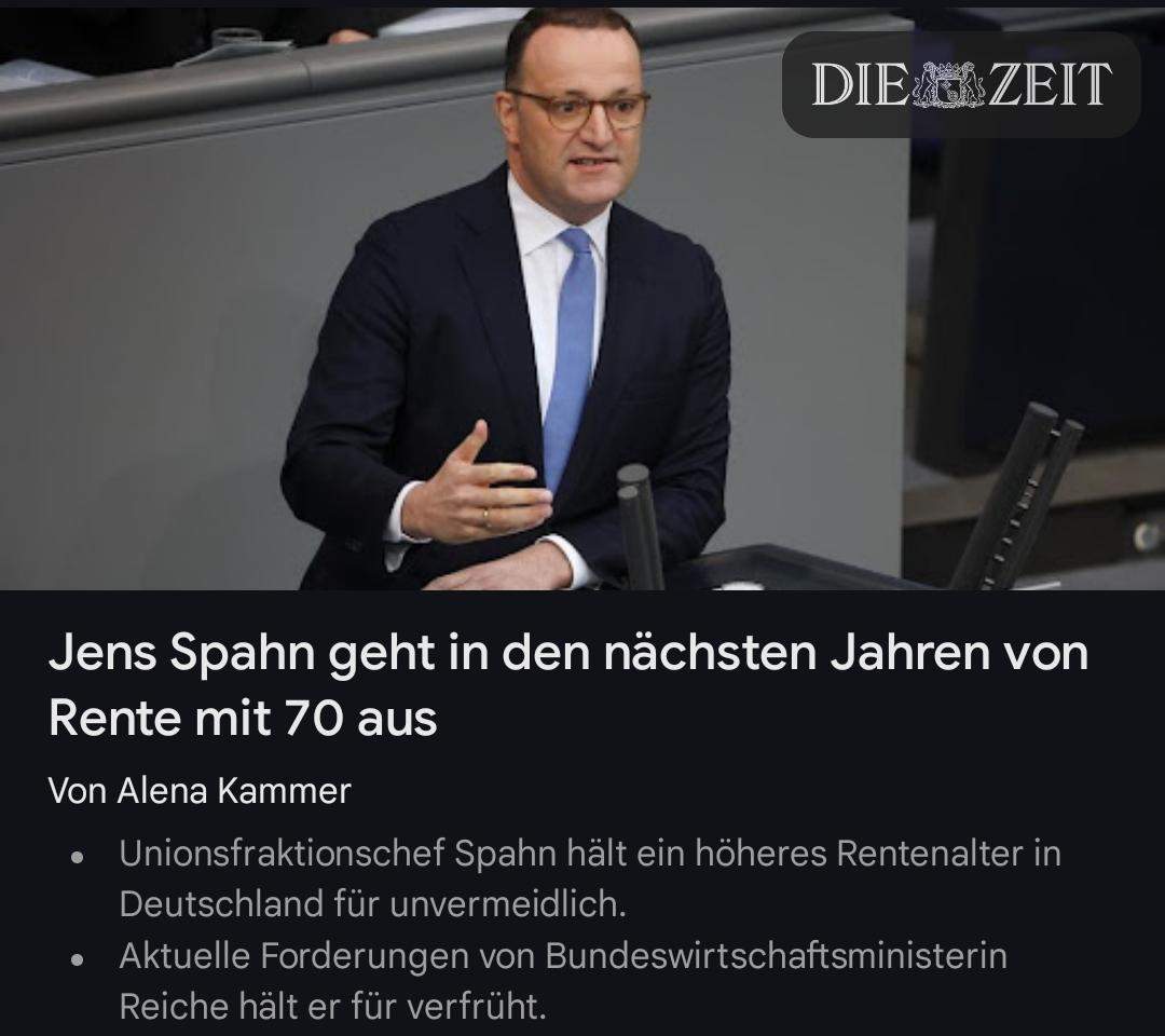 Geht ihr auch von Rente mit 70 aus? (Menschen, Deutschland)