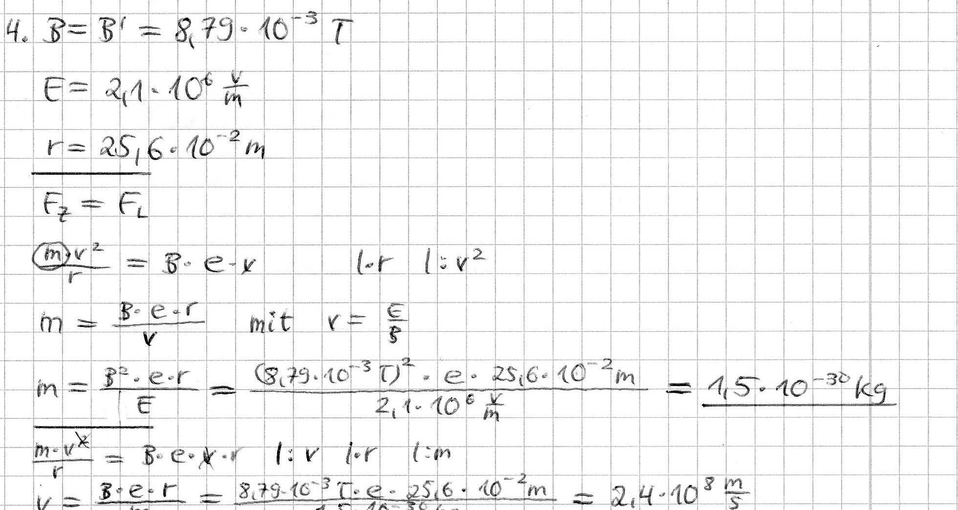 Habe ich die Aufgaben zur Geschwindigkeits- und Massenberechnung von ...