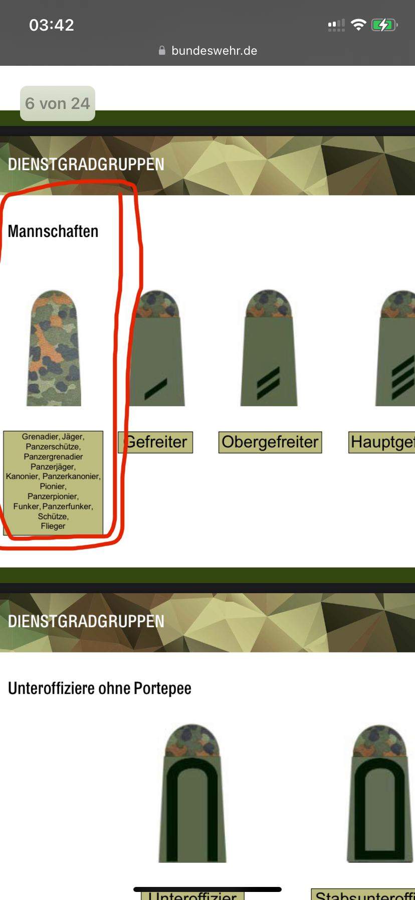 Gibt es einen Oberbegriff für das erste ,,Abzeichen“ oder besser gesagt Dienstgrad der ...