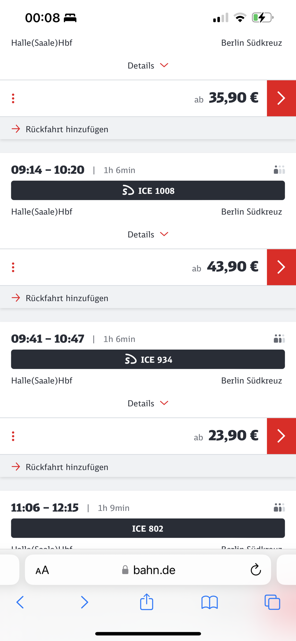 Gleiche ICE Fahrt kostet unterschiedlich viel? (Bahn, Ticket, Zug)