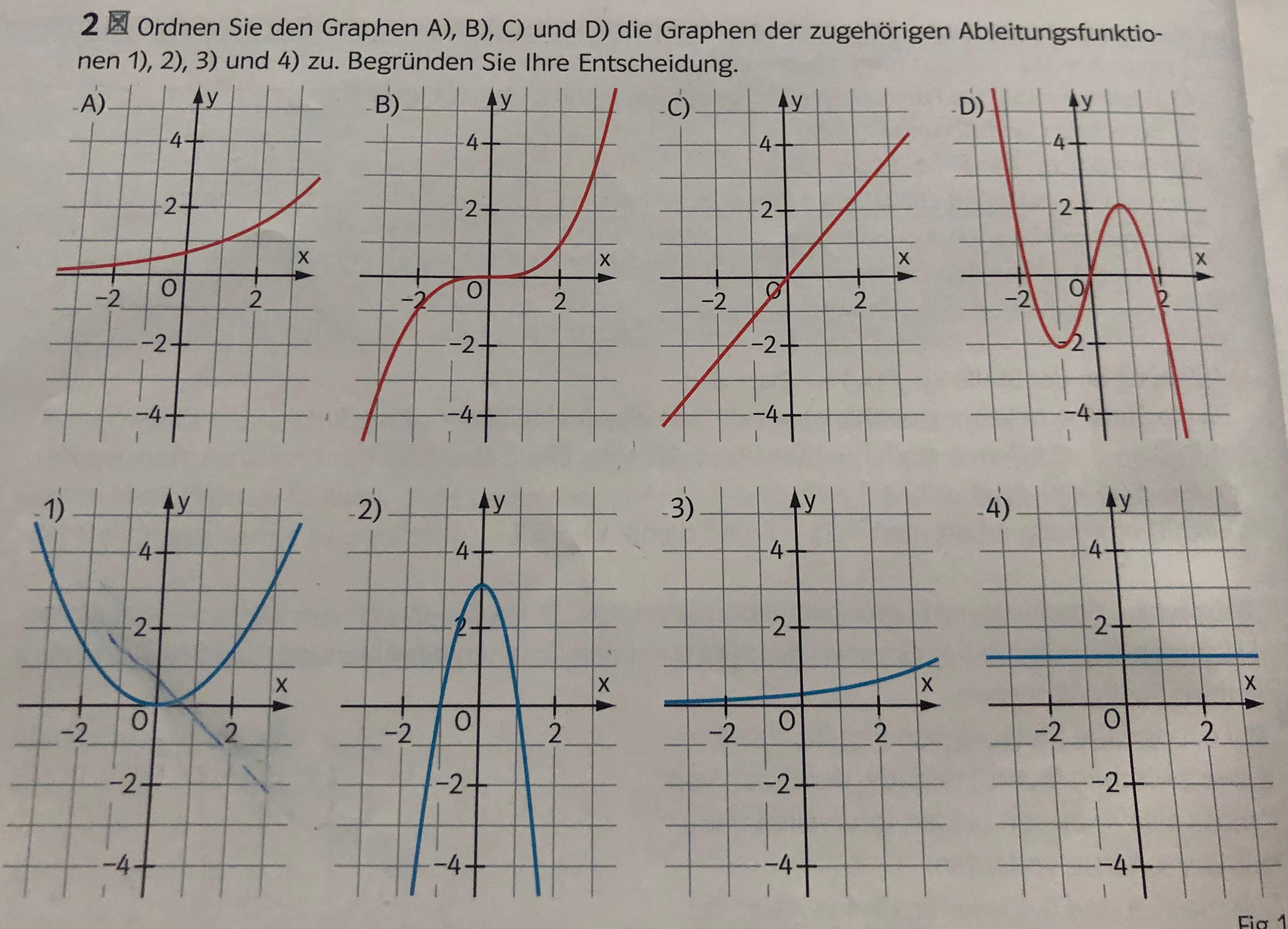 Graphen den zugehörigen Ableitungsfunktionen zuordenen? (Computer ...