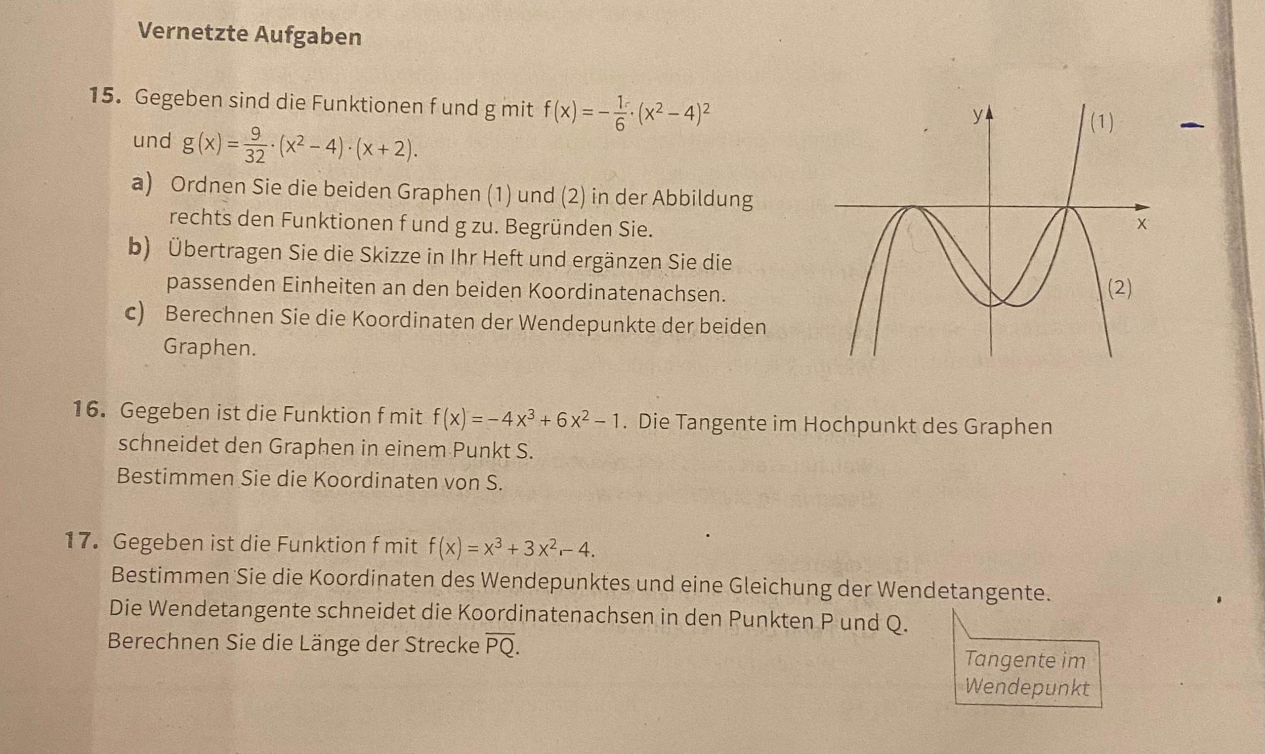 Graphen in der Abbildung zuordnen? (rechnen, Funktion, Funktionsgleichung)
