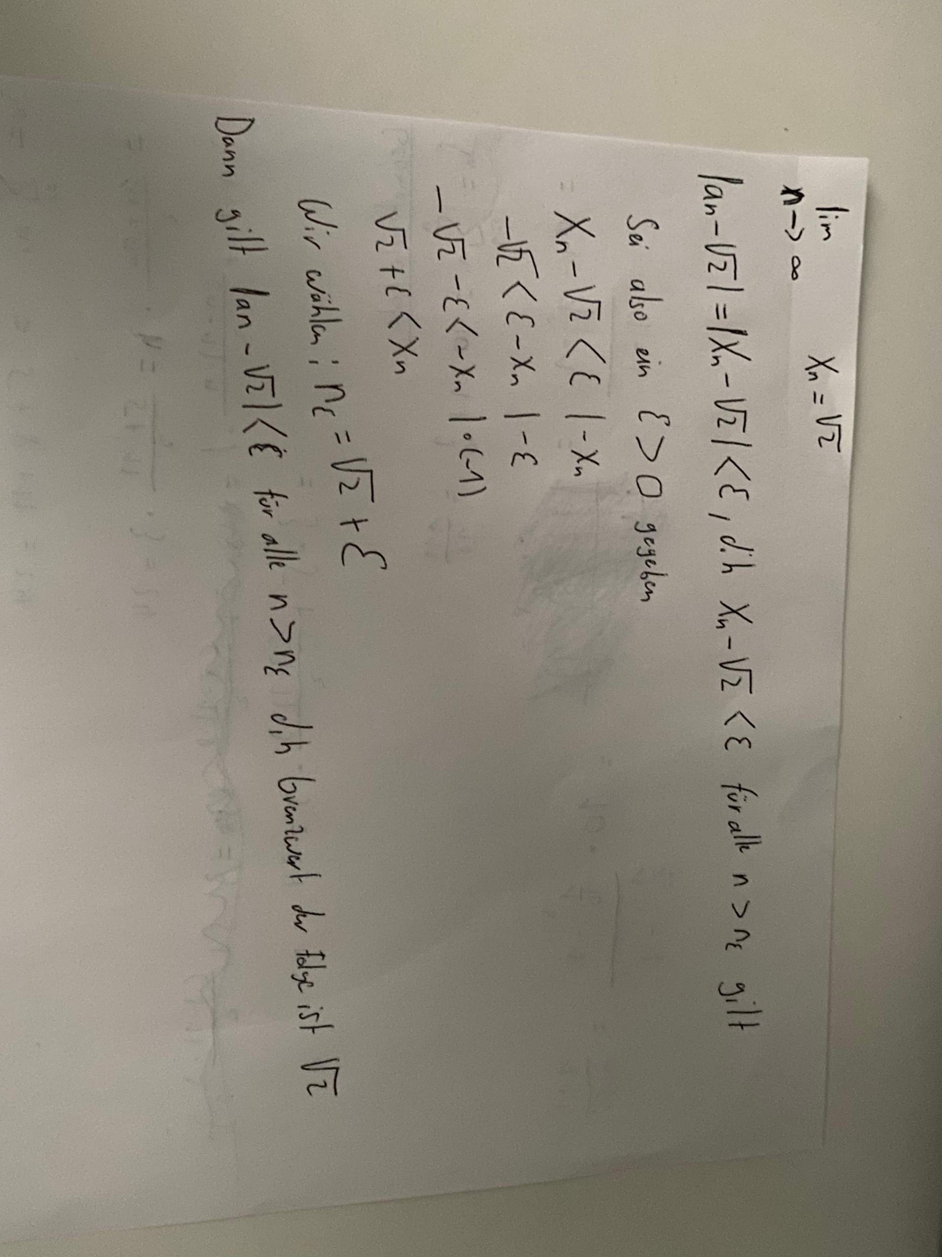 Grenzwert einer Folge (epsilon Definition)? (Mathematik, Abitur, Analysis) Grenzwert einer Folge (epsilon Definition)? (Mathematik, Abitur, Analysis)