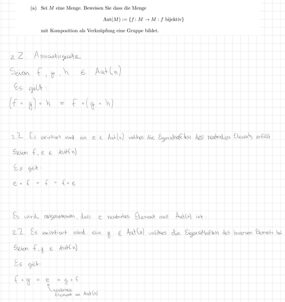 Gruppenaxiome für Funktion nachweisen? (Mathematik, Aufgabe, Gruppe)