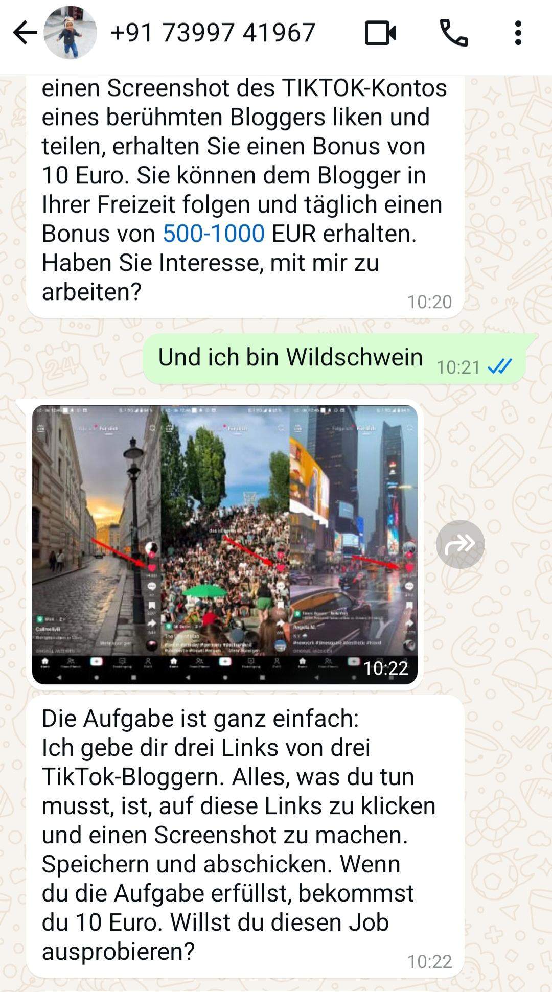 Habe diese Nachricht bekommen ist das echt? (WhatsApp, SMS, Telefonnummer)