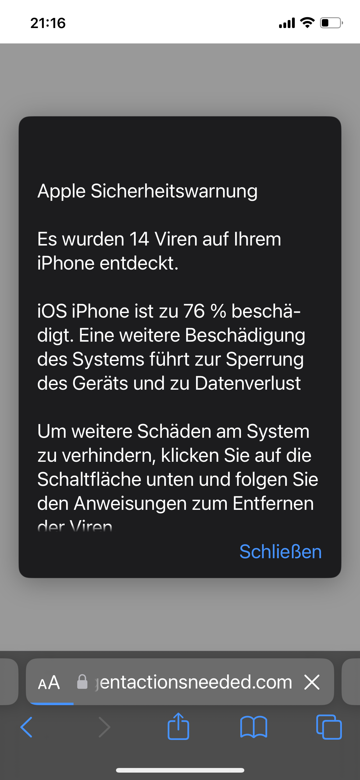 Habe ich ein Virus? (iPhone, iOS)