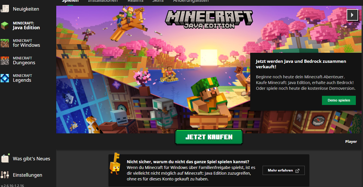 habe mir minecraft java und bandrock gekauft kann aber nur bandrock spielen? (PC, Minecraft Java ...