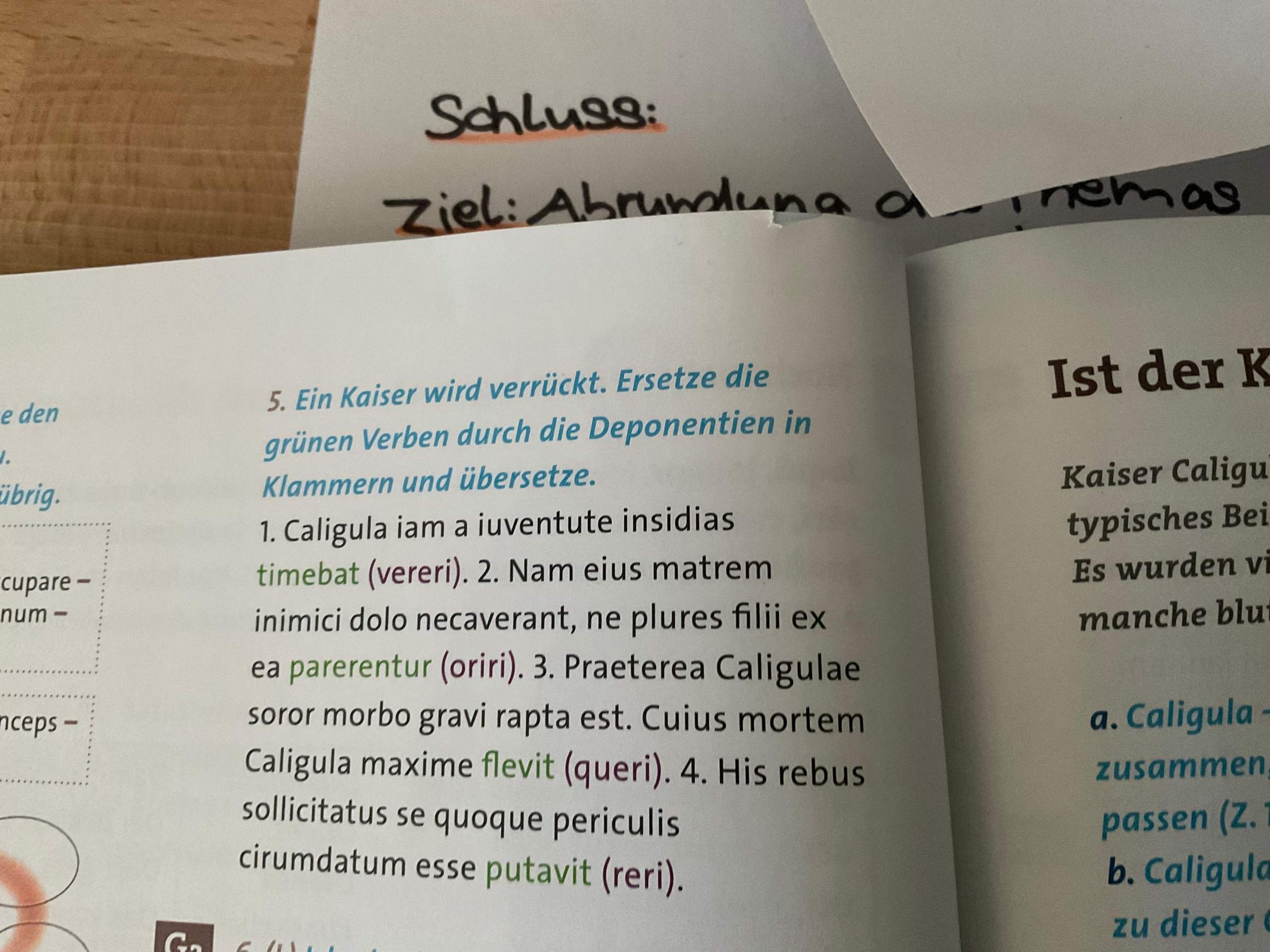 Hallo ist die Lösung dieser Aufgabe richtig? (Schule, Grammatik, Latein)