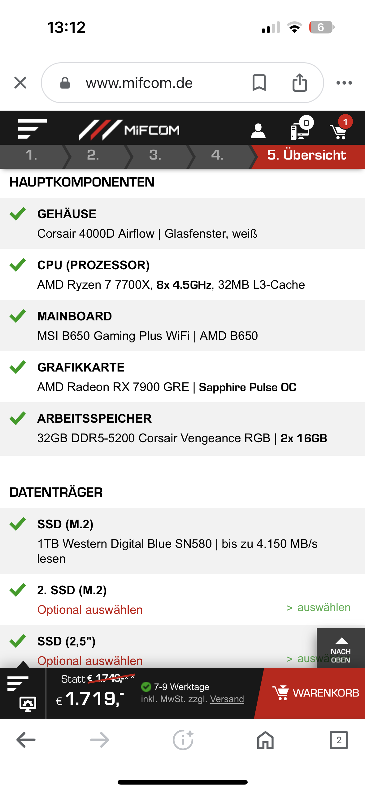 Hallo meine Frage wäre ob diese Konfiguration gut ist oder was könnte ...
