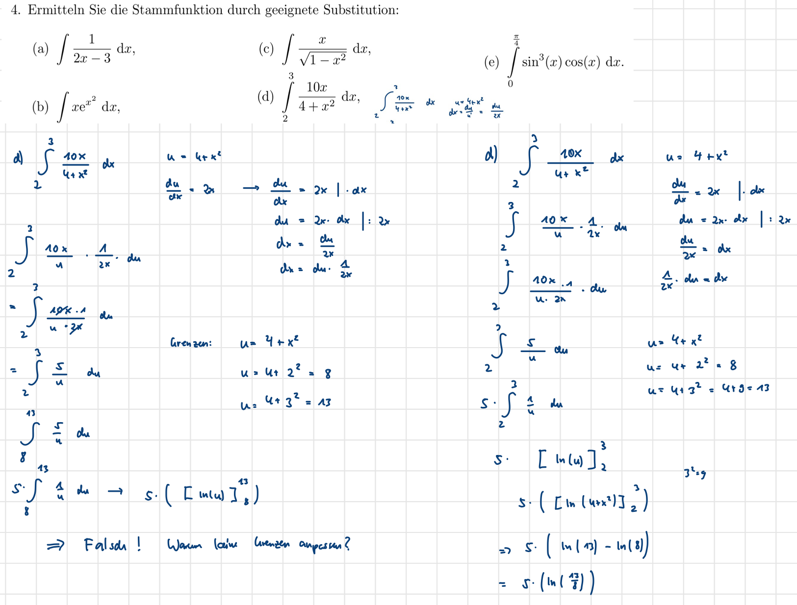Hallo warum müssen bei der Integration hier die Grenzen nicht angepasst ...