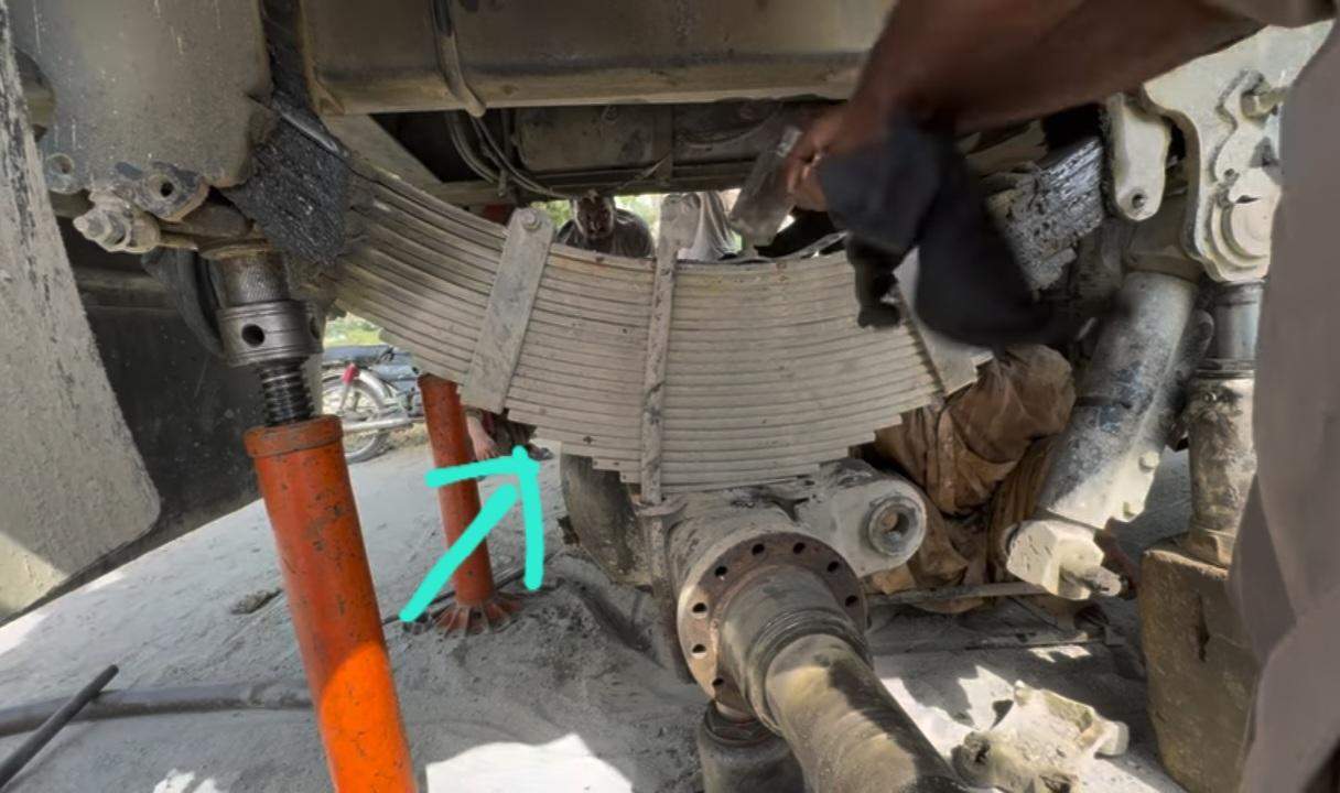 Hallo, was sind diese platten Dinger unter dem LKW? (Technik, Auto ...