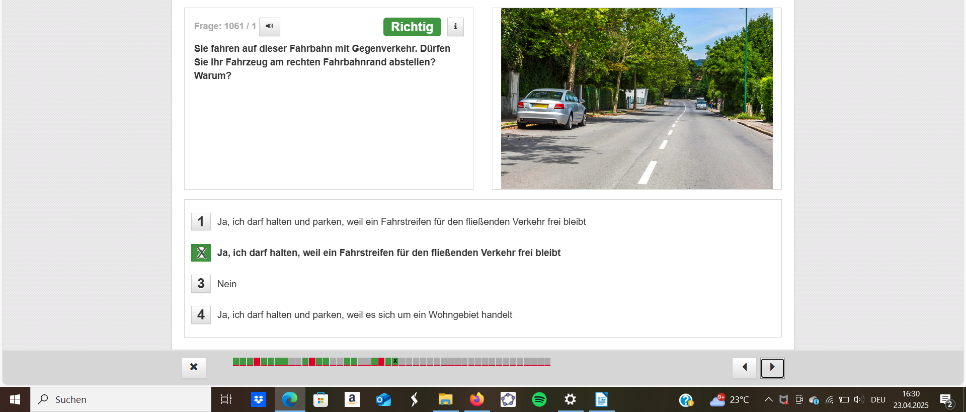 Halten und Parken auf der Fahrbahn? (Auto, Führerschein, Fahrschule)