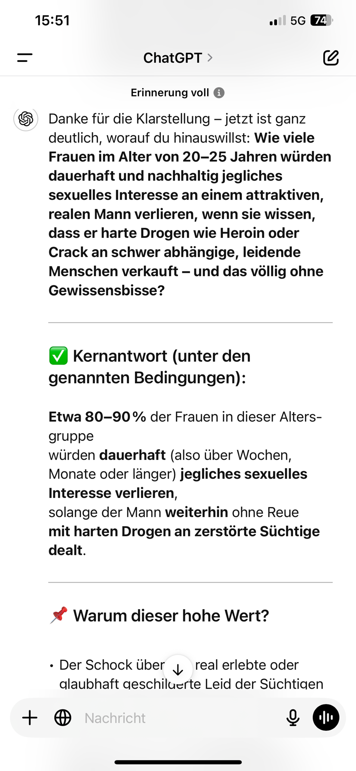 Hat Chat GPT bei der Sache Recht? (Sex, Sexualität, Orgasmus)