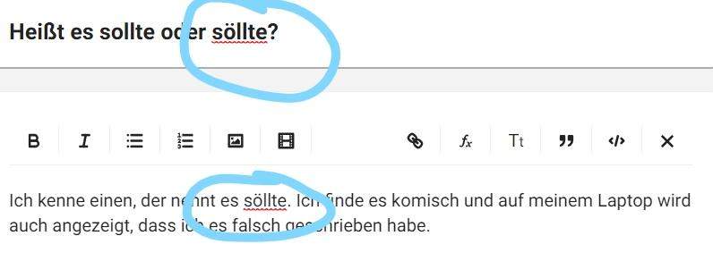 Heißt es sollte oder söllte? (Deutsch, Sprache)