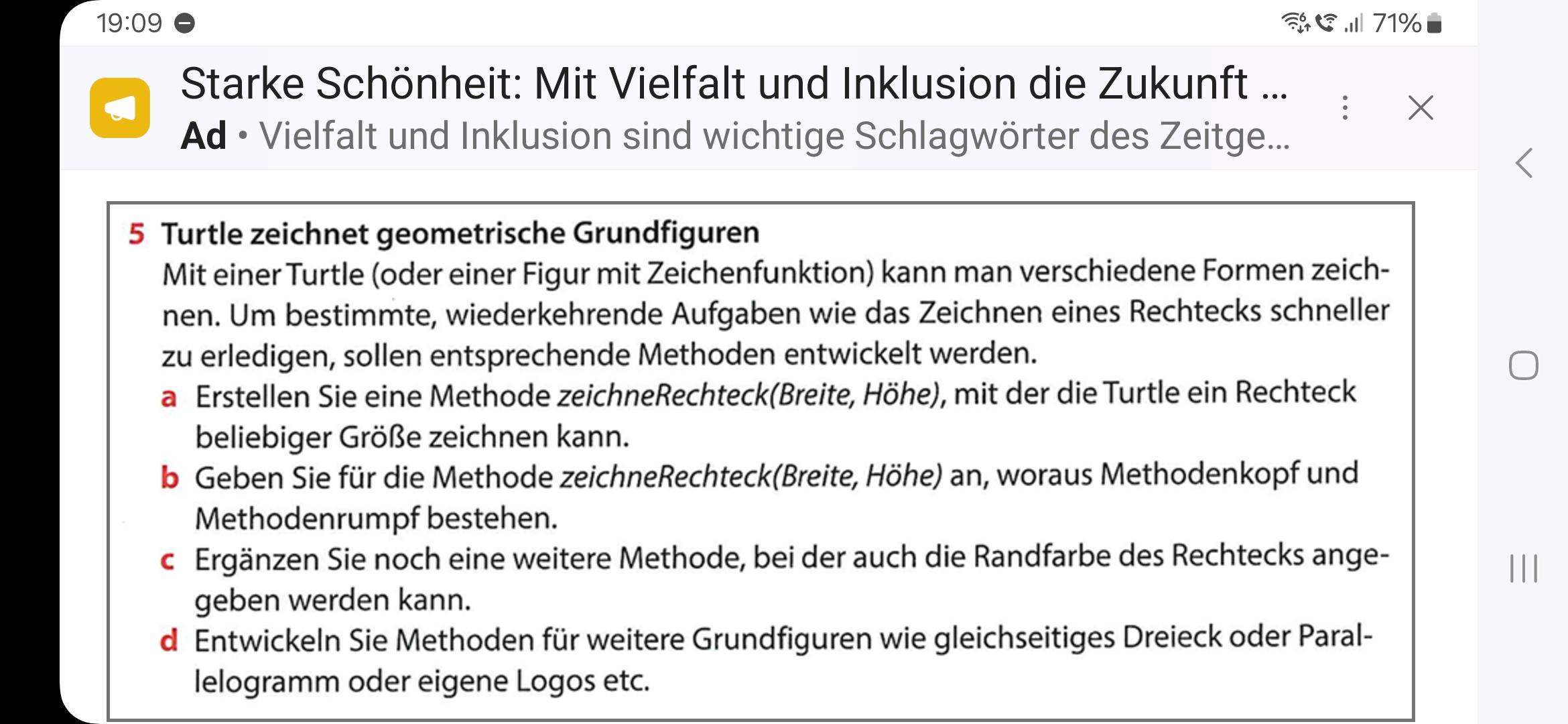 Hilfe bei Informatik? (programmieren, Methode)