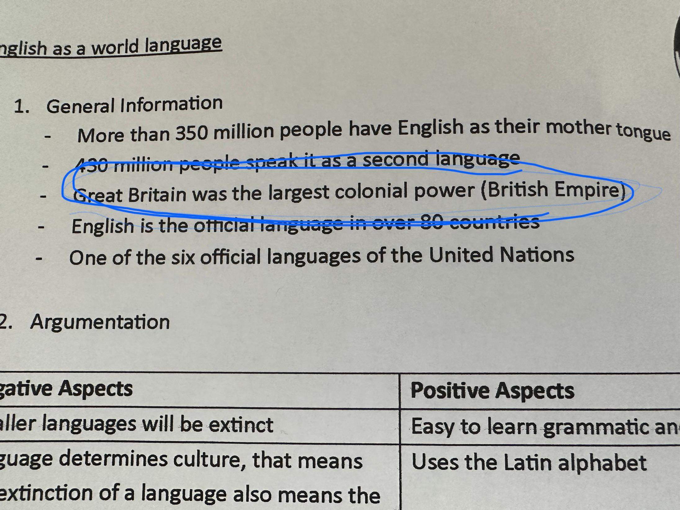 Hilfe? English as a world language? (Schule, Prüfung)