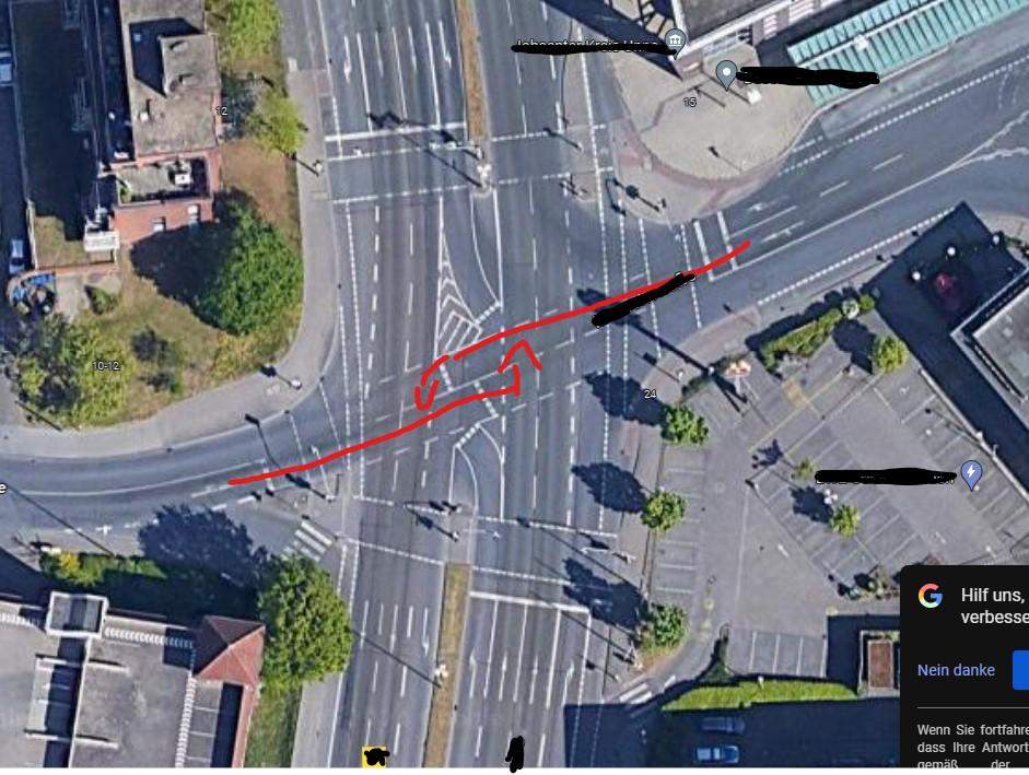 Hintereinander abbiegen? (Fahrschule, Verkehr, Straßenverkehr)