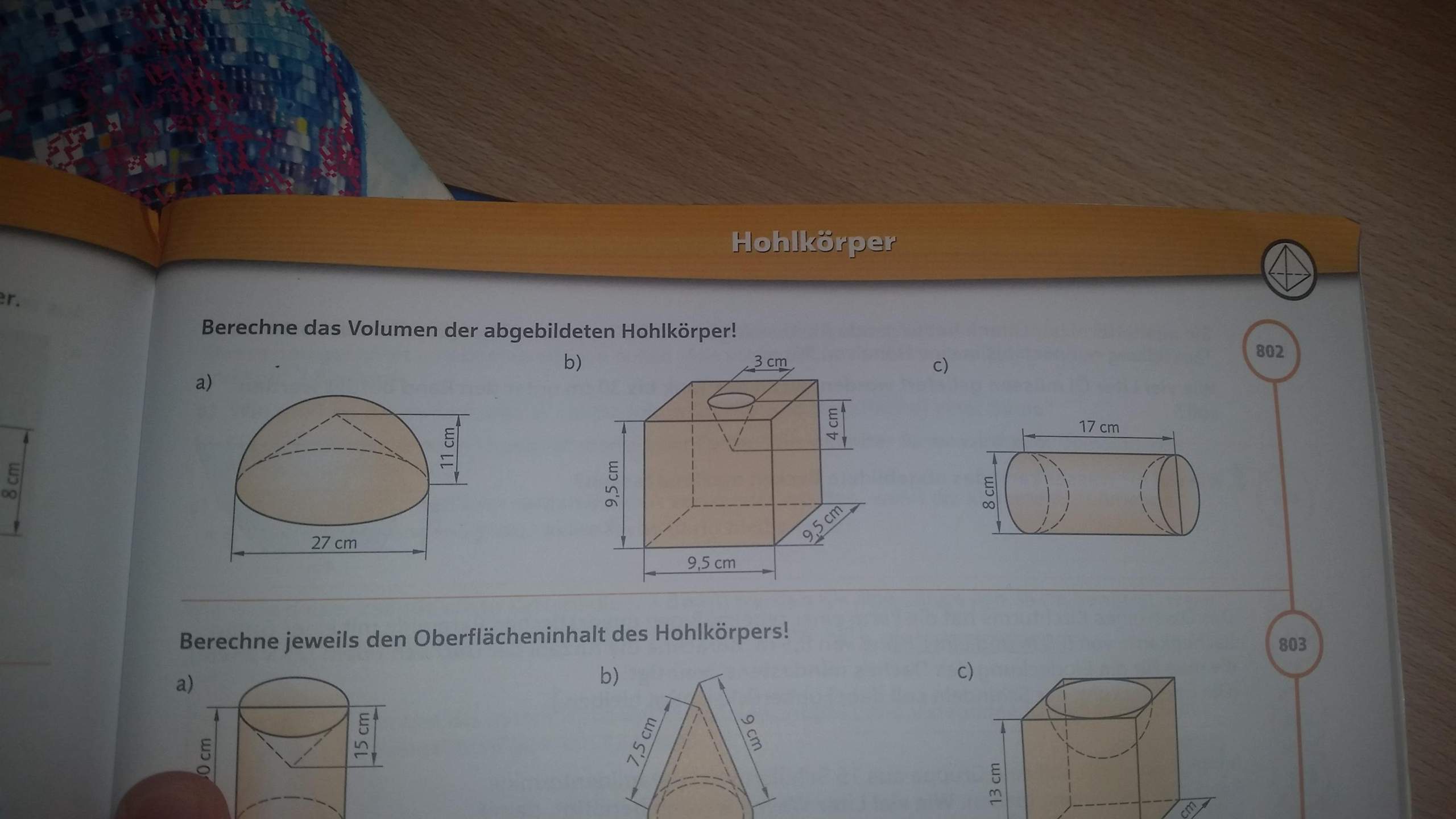 Hohlköper Volumen? (Mathematik)