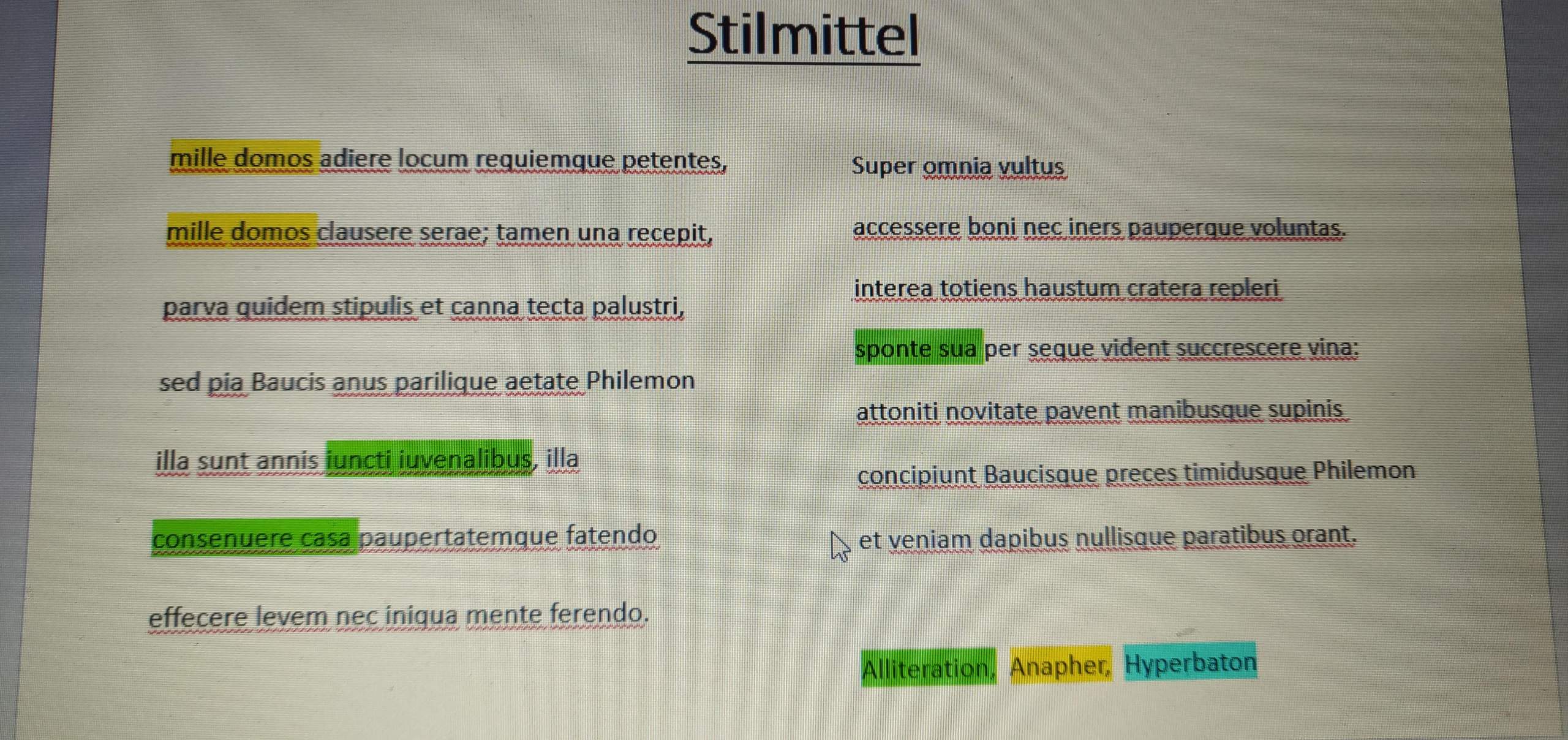 Hyperbaton in Lateinischem Text? (Computer, Schule, Latein)
