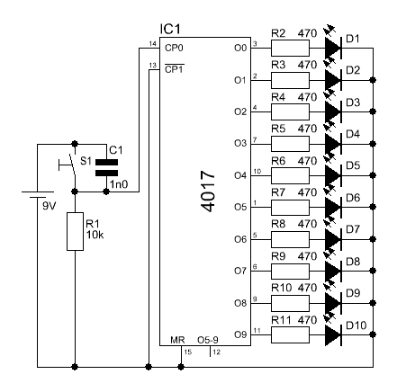 IC-4017 Vorwiderstand? (Computer, Technik, Technologie)
