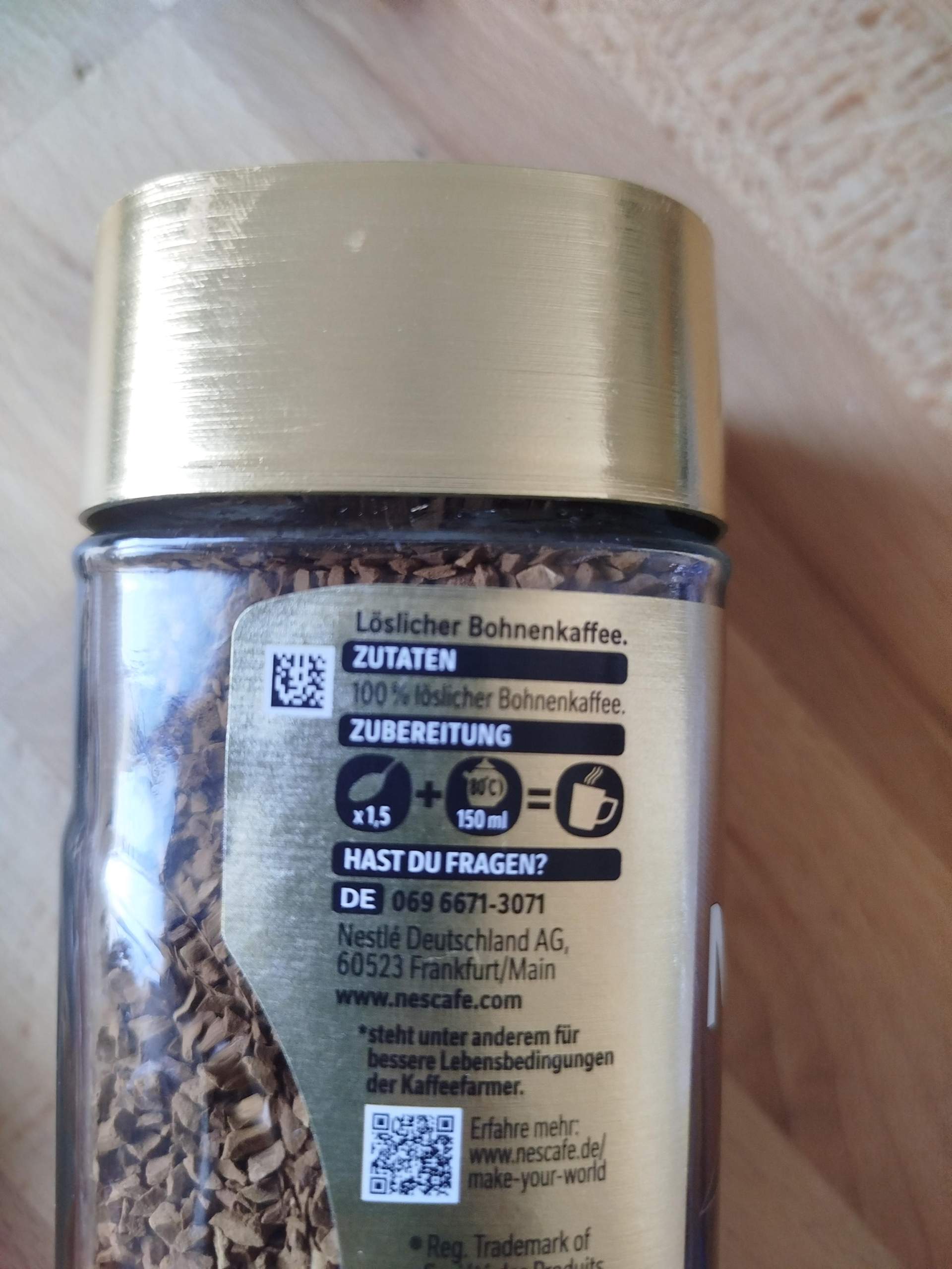 Ich hab mir Kaffee gekauft, aber ich bin mir bei der Zubereitung nicht ...