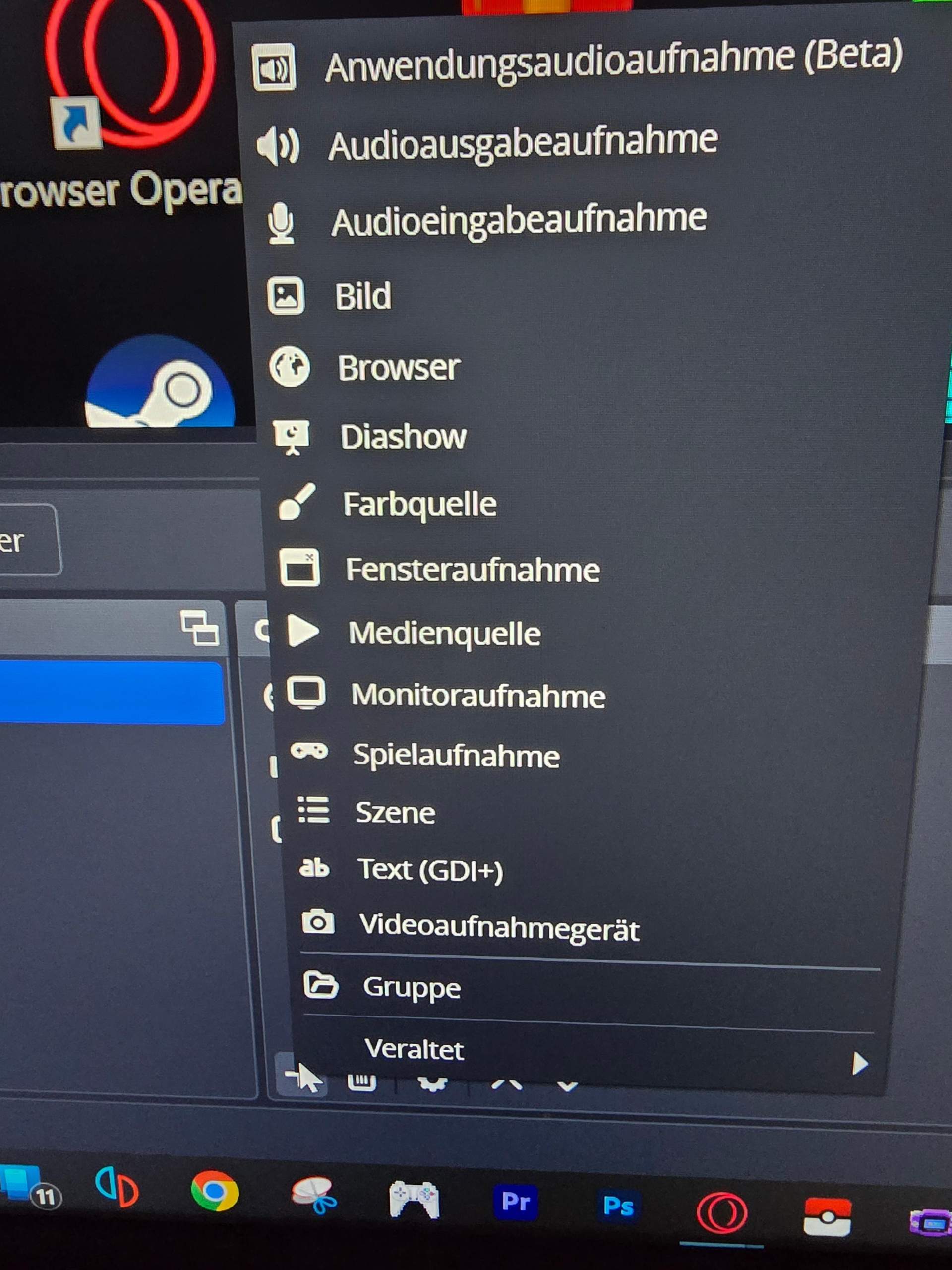 ich habe bei obs studio bei quellen keine bildschirmaufnahme kann mir jemand helfen? (YouTube ...