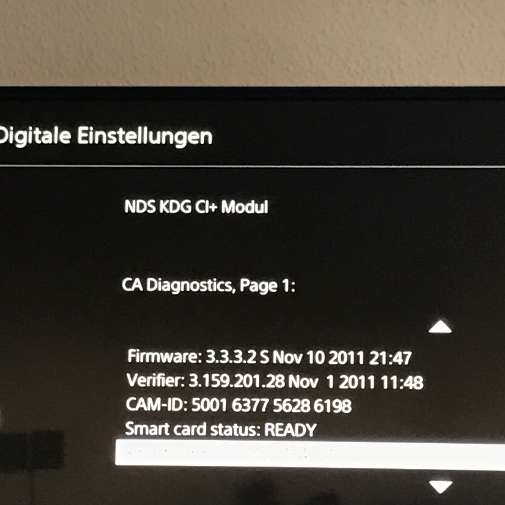 Ich habe ein Problem mit einem CL+ Modul und meinem Sony Fernseher da ...