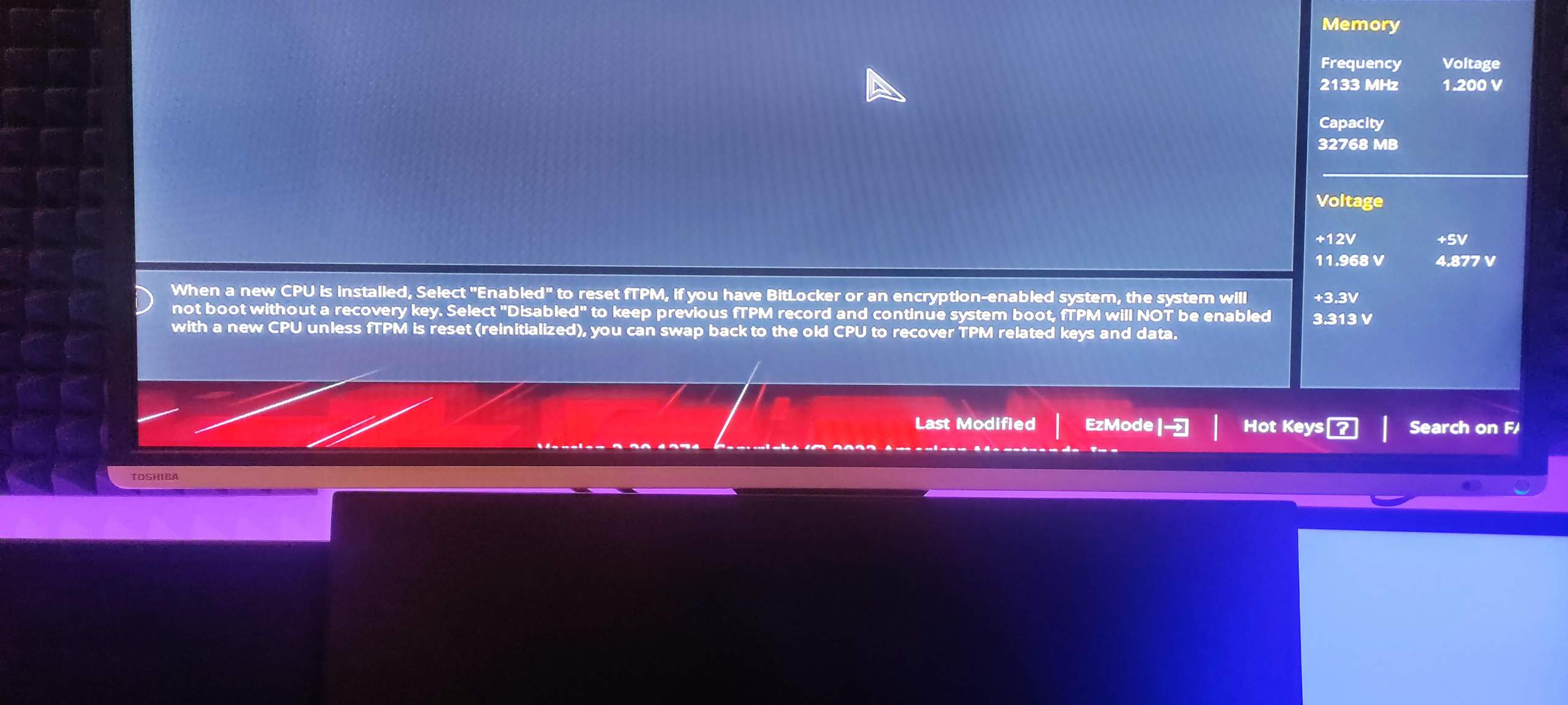 Ich habe eine neue CPU und wenn ich den PC starte kommt diese ...