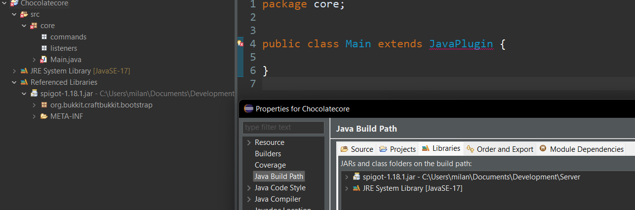 Ich kann JavaPlugin nicht aus der Spigot.jar - Library importieren. Was kann ich tun? (Computer ...