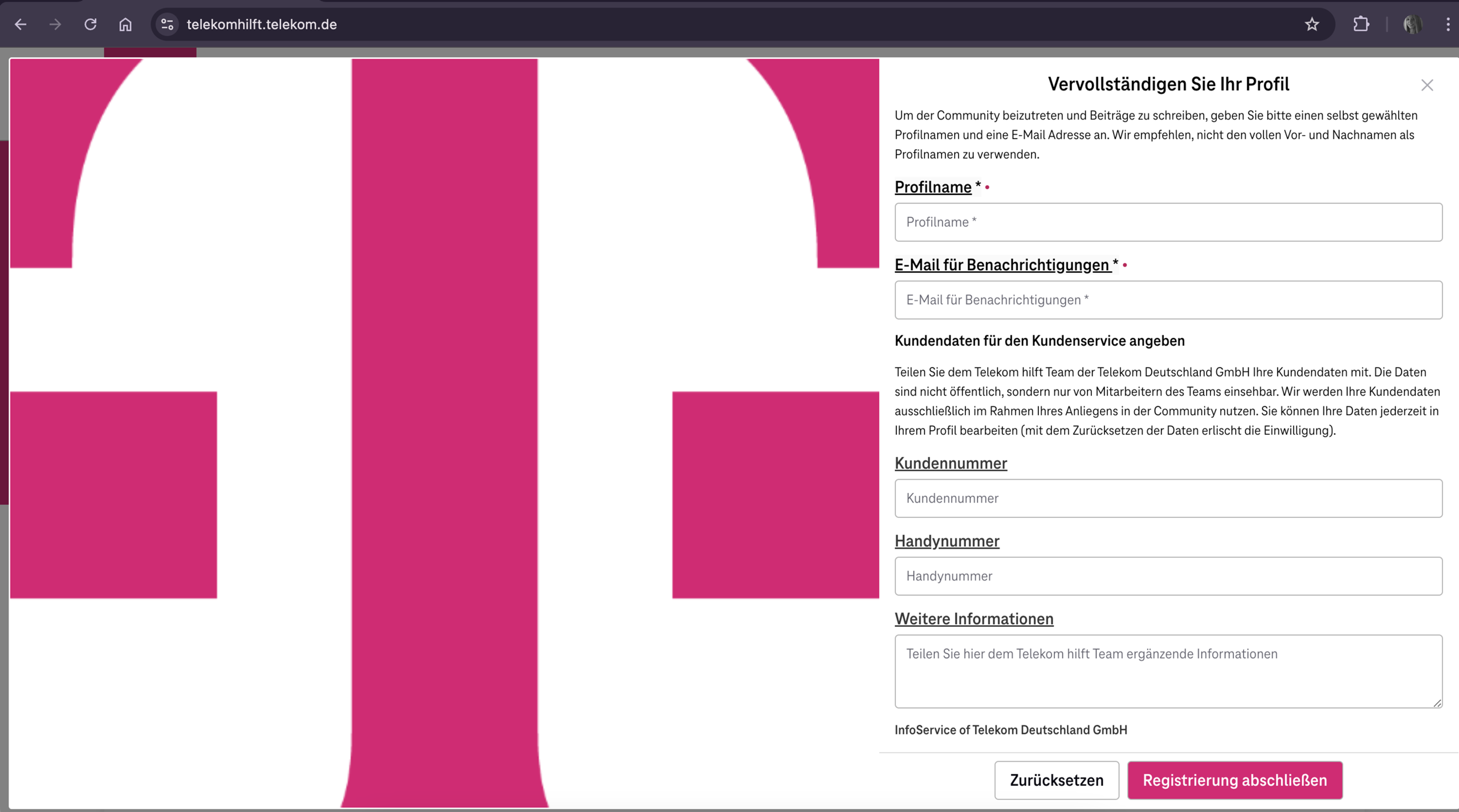 Ich kann mich in der Telekom hilft Community nicht anmelden? (Passwort)