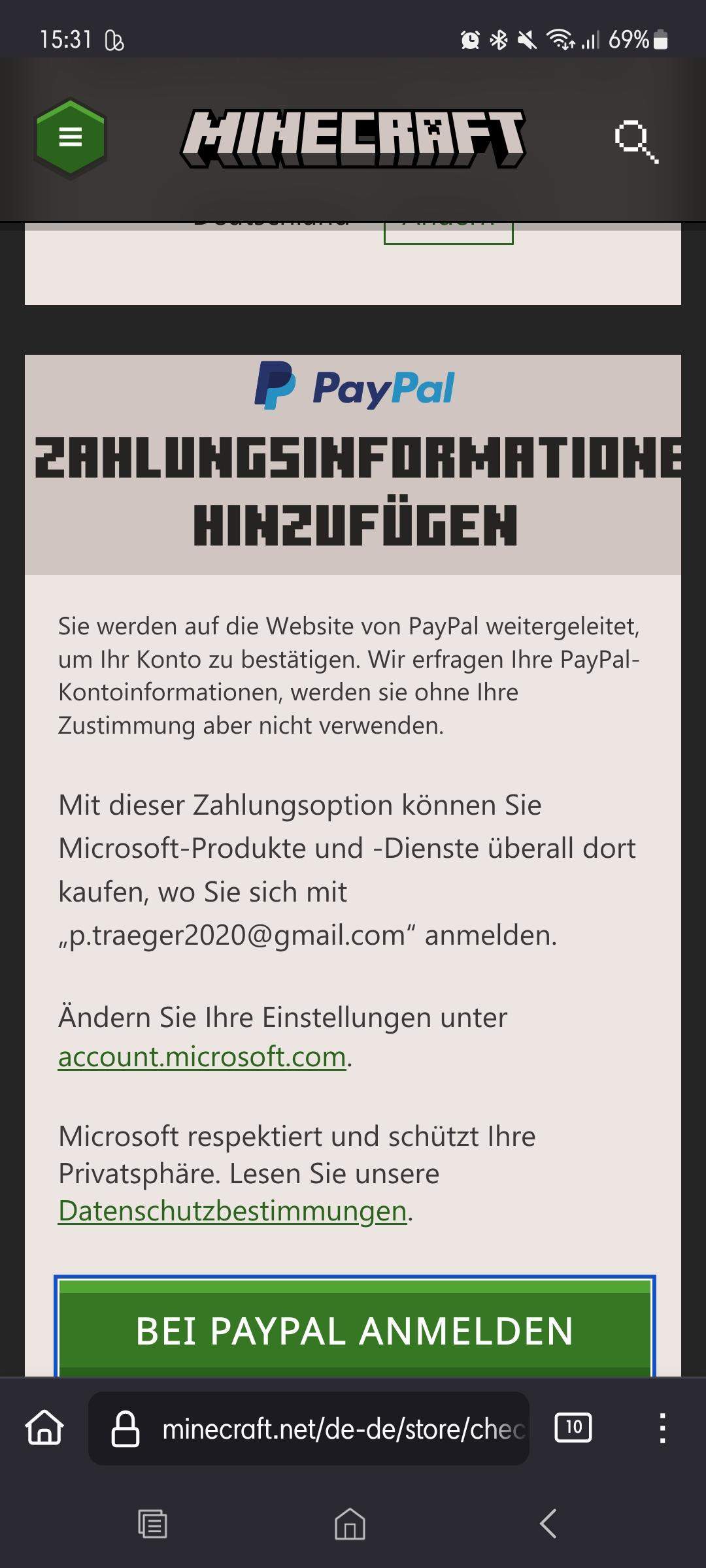 Ich kann Minecraft nicht kaufen? (PC, Minecraft Java Edition, Mojang)
