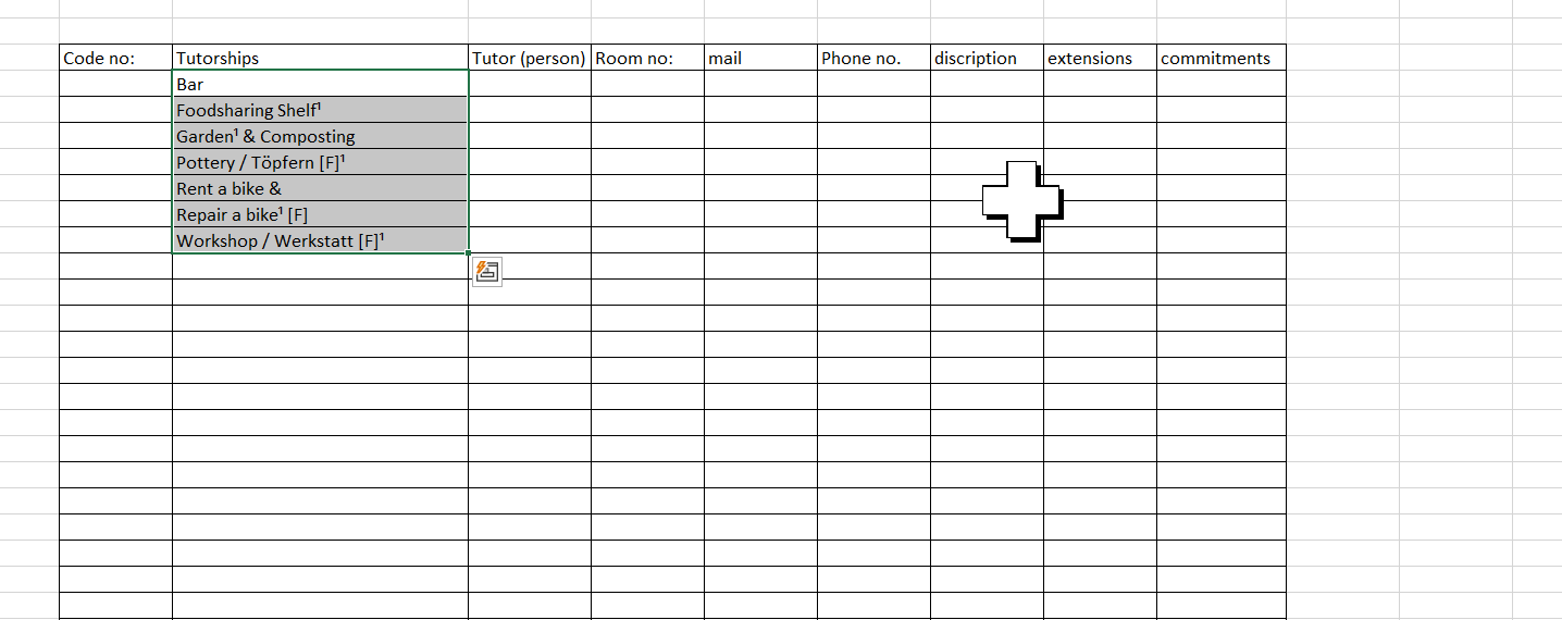 Ich kopiere einen Inhalt mit strg x raus und bekomme dann dann ...