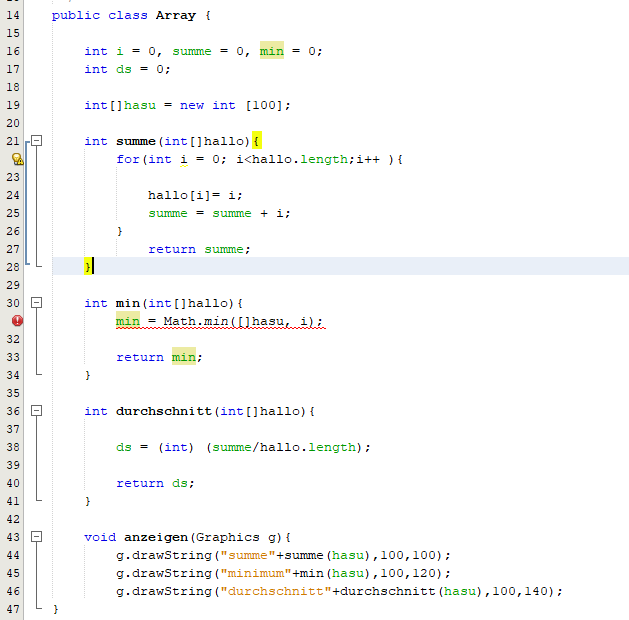 For In While Schleife Umwandeln Min Max Java