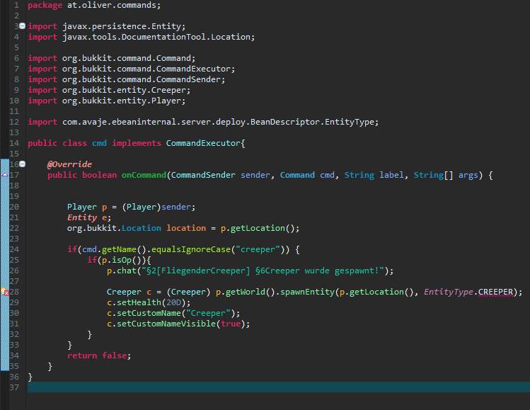 Ich will ein Minecraft Plugin programmieren und weis nicht was mein ...
