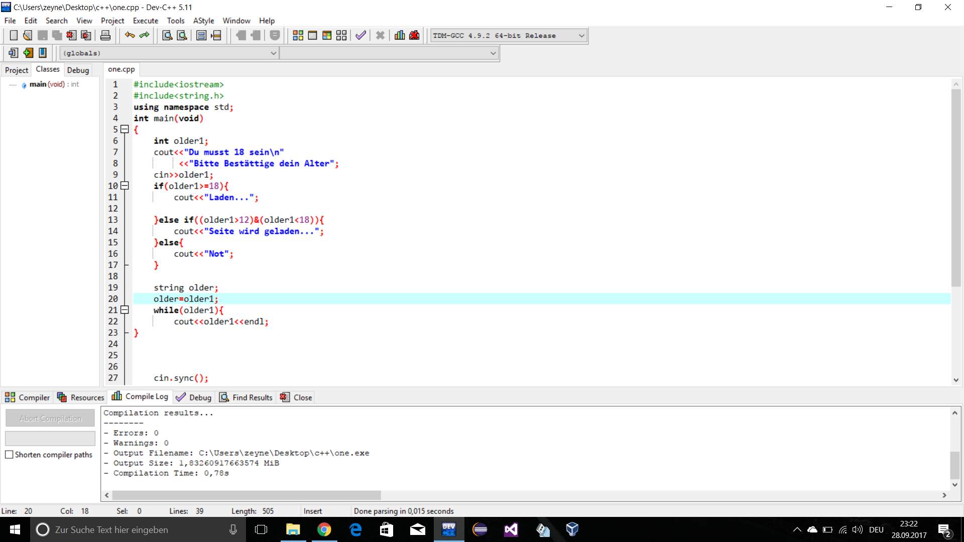 If-Else in eine Schleife binden(z.b while Schleife)(C++)? (Computer ...