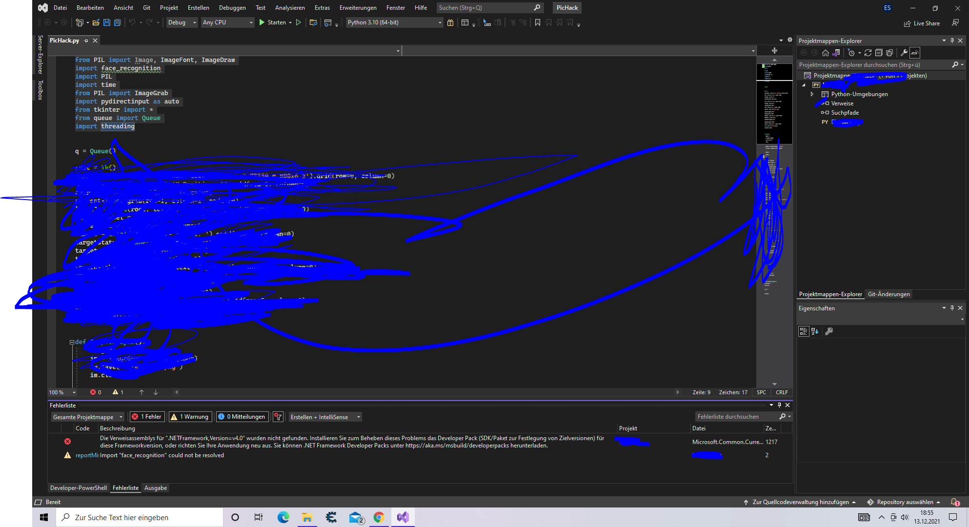 Import Face Recognition Could Not Be Resolved Computer Pc Programmieren